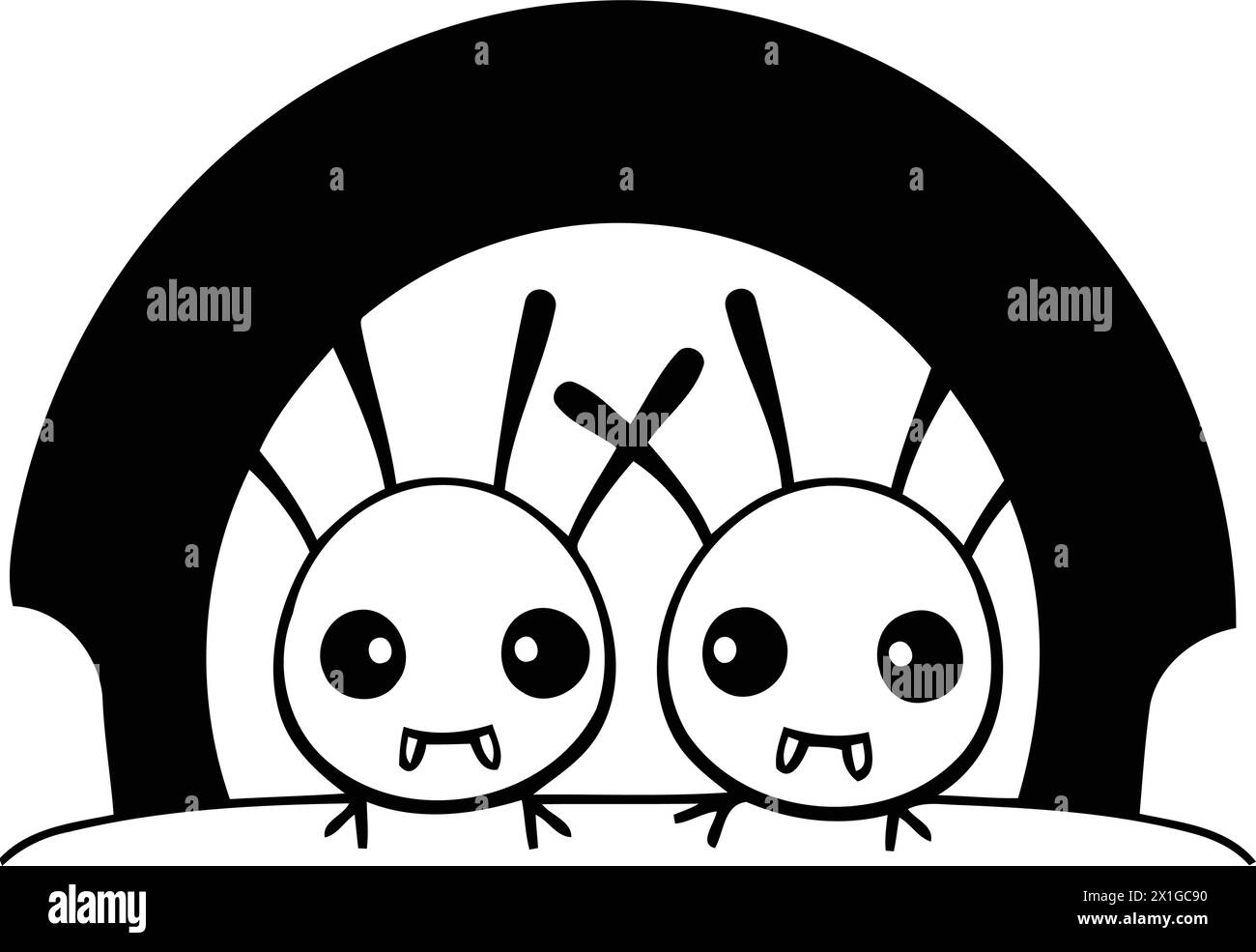 Cute red ant cartoon character. Vector illustration on white background ...