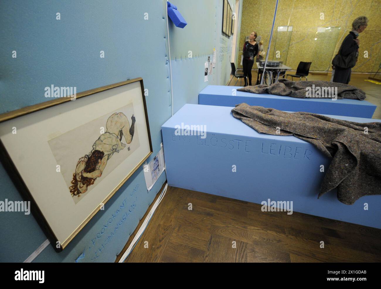 Works of Egon Schiele and Claudia Bosse at the exhibition "Melancholy ...