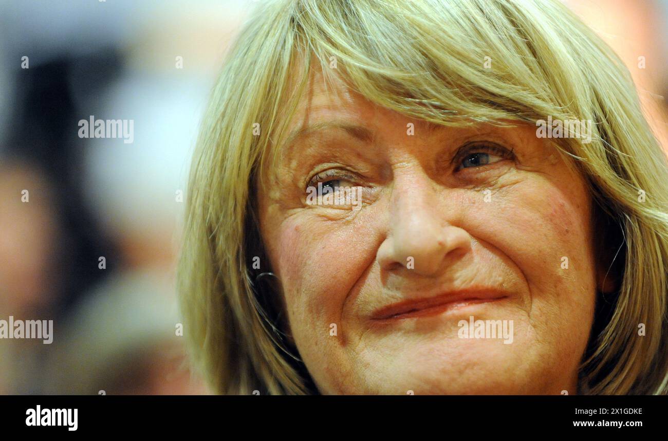 German feminist Alice Schwarzer presenting her autobiography ...