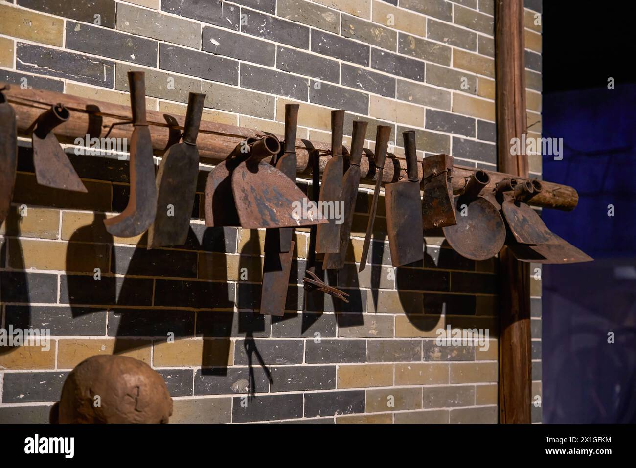 Close-up of traditional farming equipment used in rural China Stock ...