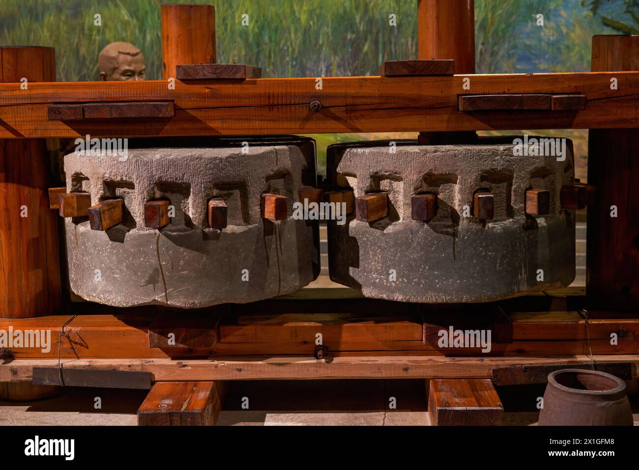 Chinese traditional large mill machinery and equipment Stock Photo - Alamy