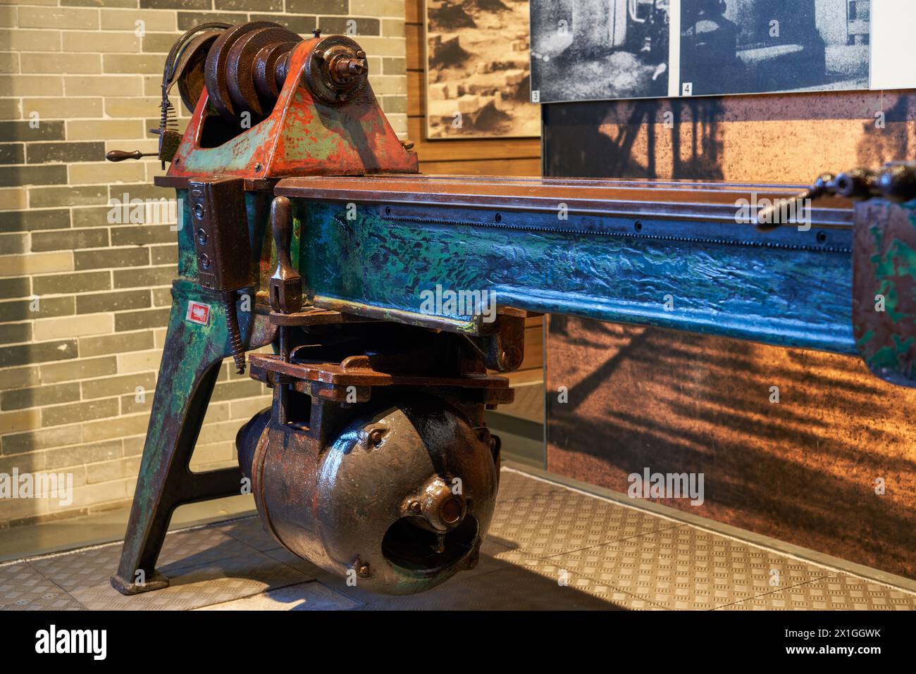 Large machinery and gears in Liuzhou Industrial Museum, Guangxi, China ...