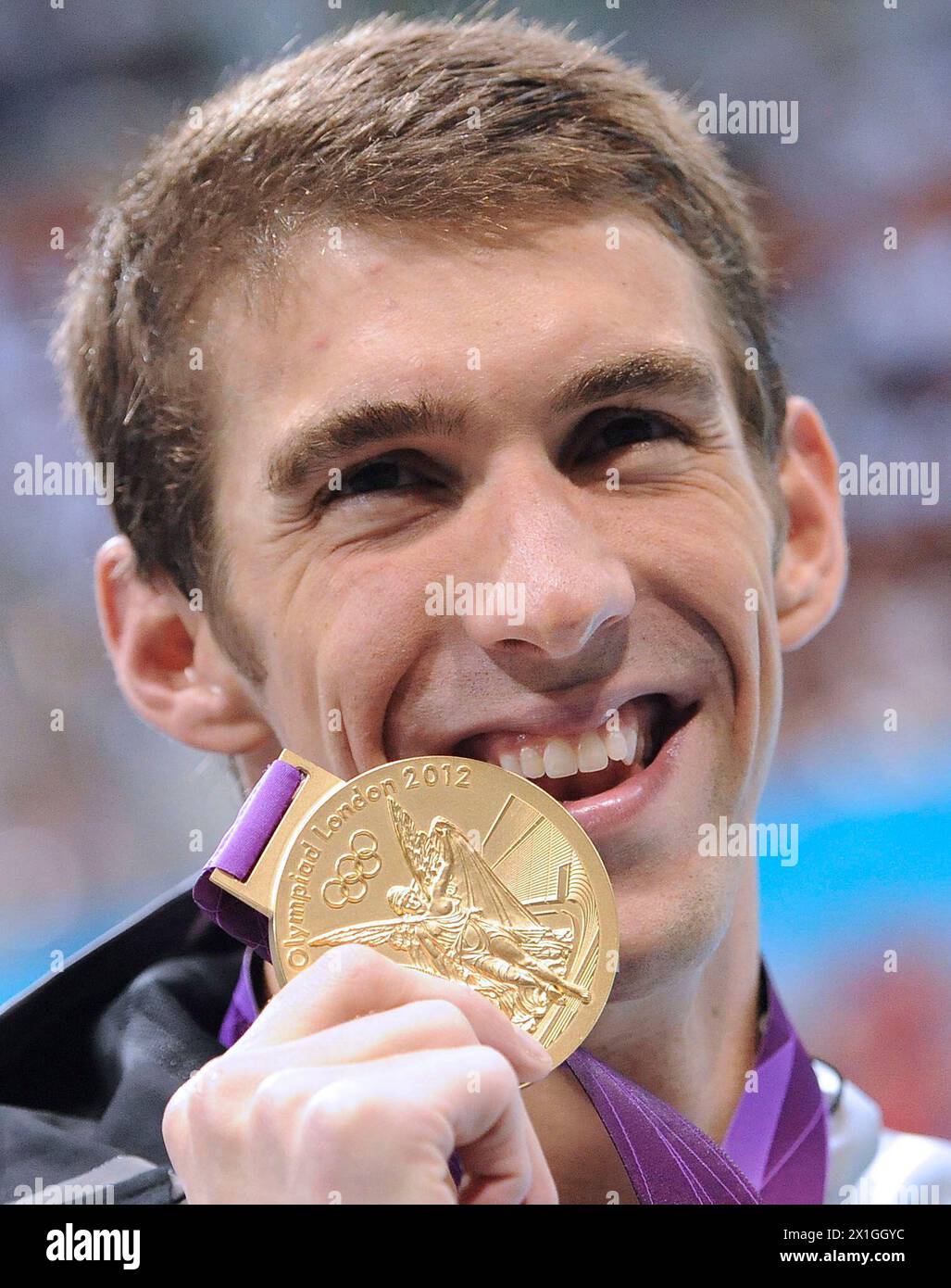 London - Michael Phelps of the United States of America poses with his ...