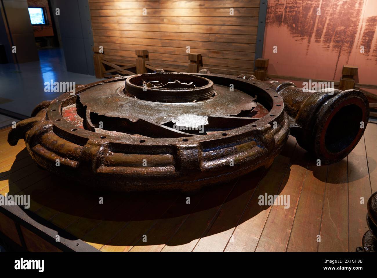 Large machinery and gears in Liuzhou Industrial Museum, Guangxi, China ...