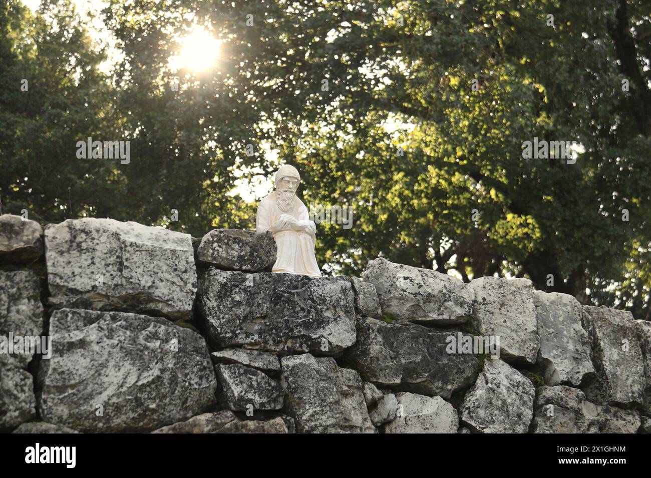 A small statue of Mar Charbel, the famous Lebanese saint Stock Photo ...
