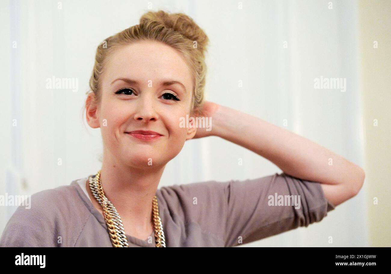 Vienna - German Pop singer Leslie Clio during interview on 29th January ...