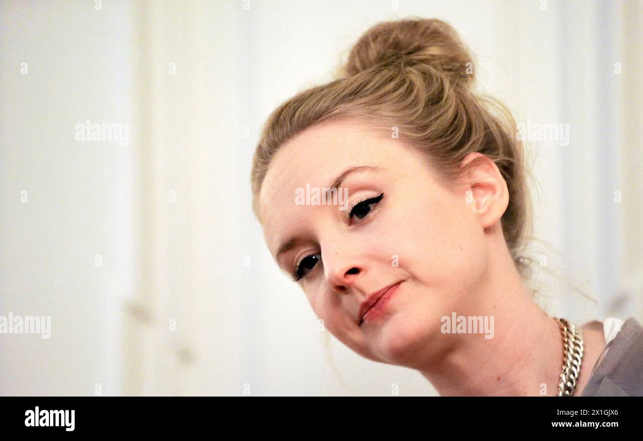 Vienna - German Pop singer Leslie Clio during interview on 29th January ...