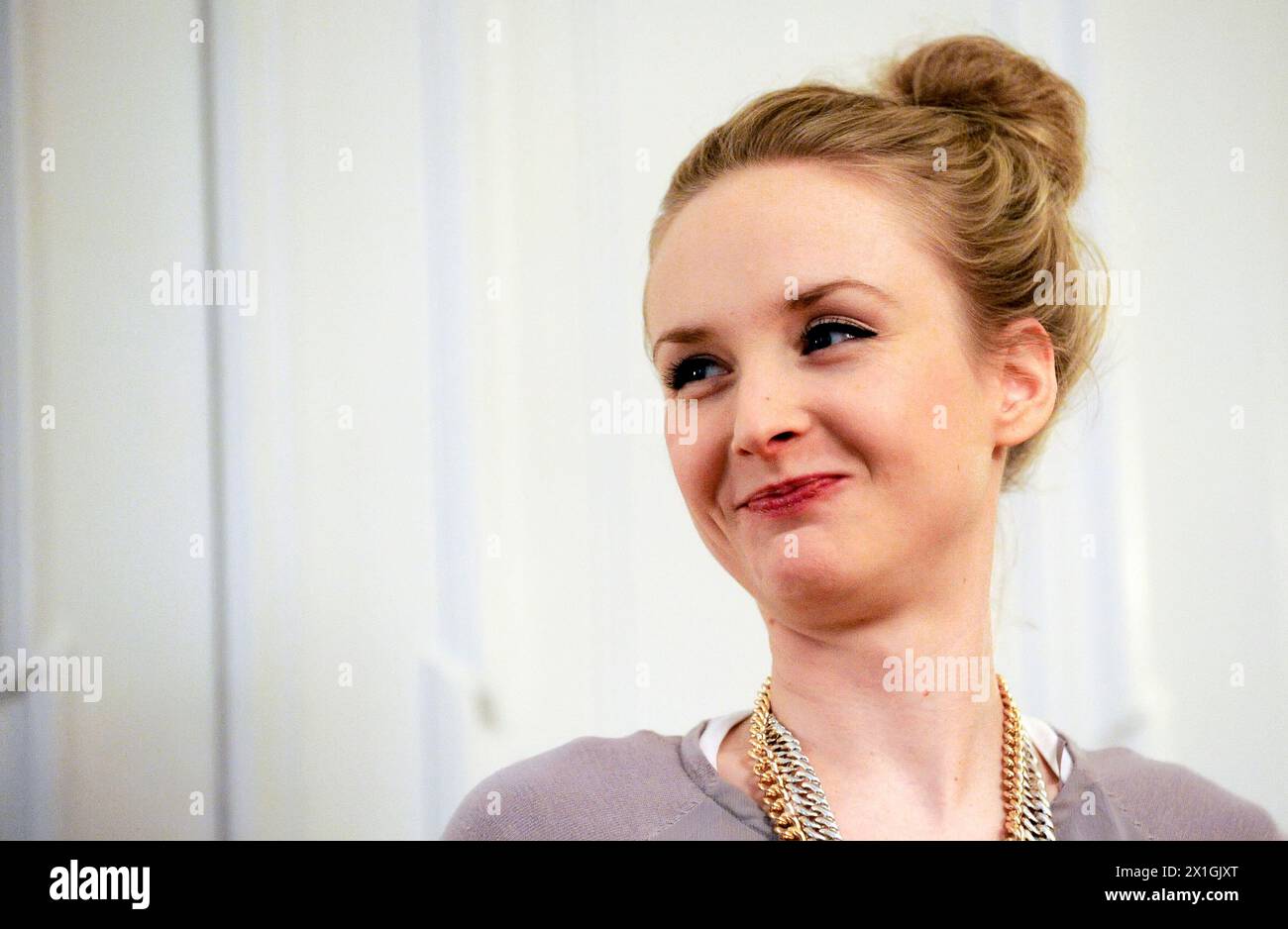 Vienna - German Pop singer Leslie Clio during interview on 29th January ...