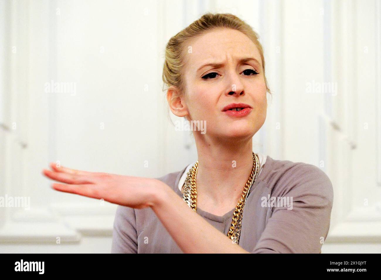 Vienna - German Pop singer Leslie Clio during interview on 29th January ...