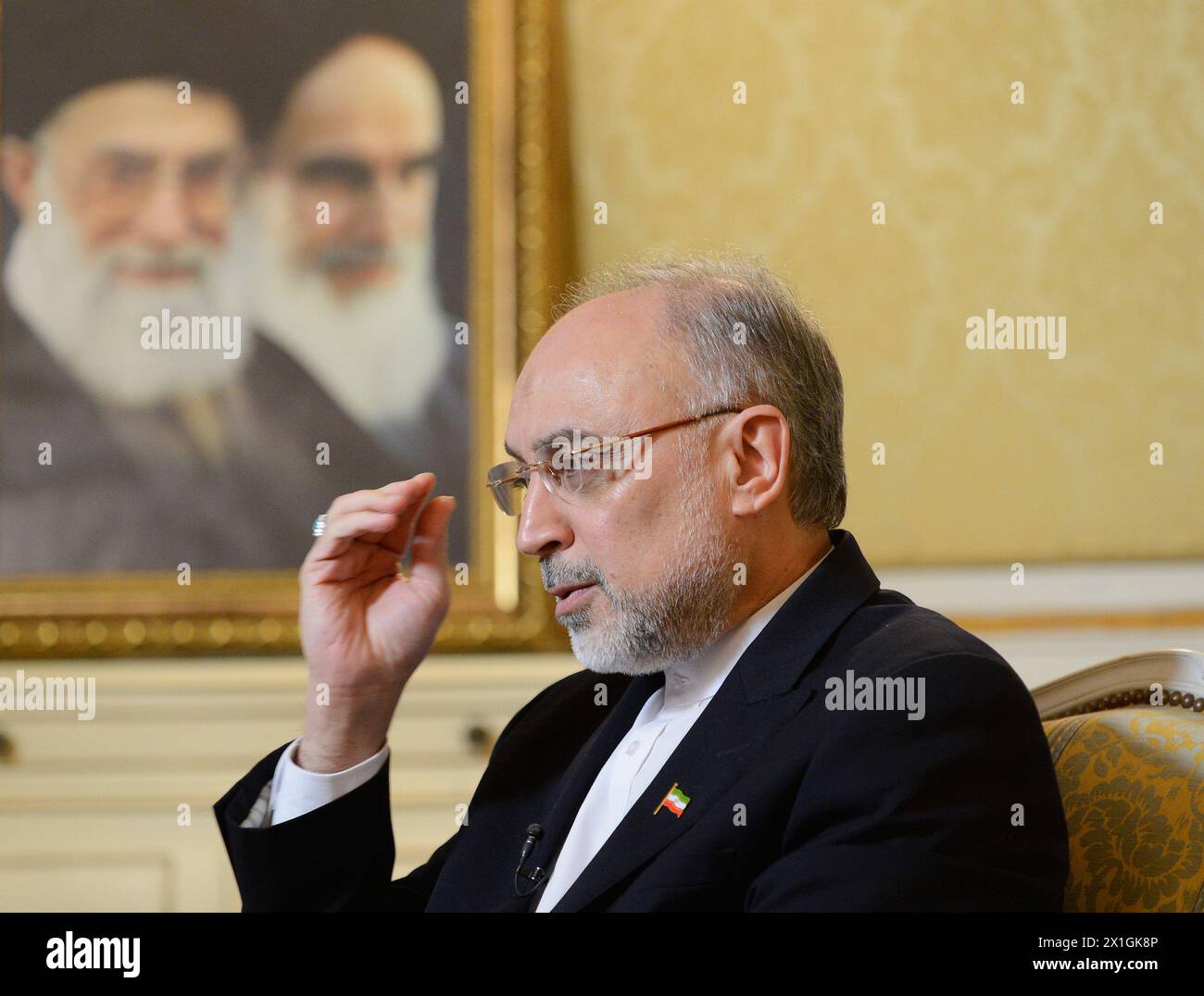 Vienna - Ali Akbar Salehi during interview with Austria Presse Agentur ...