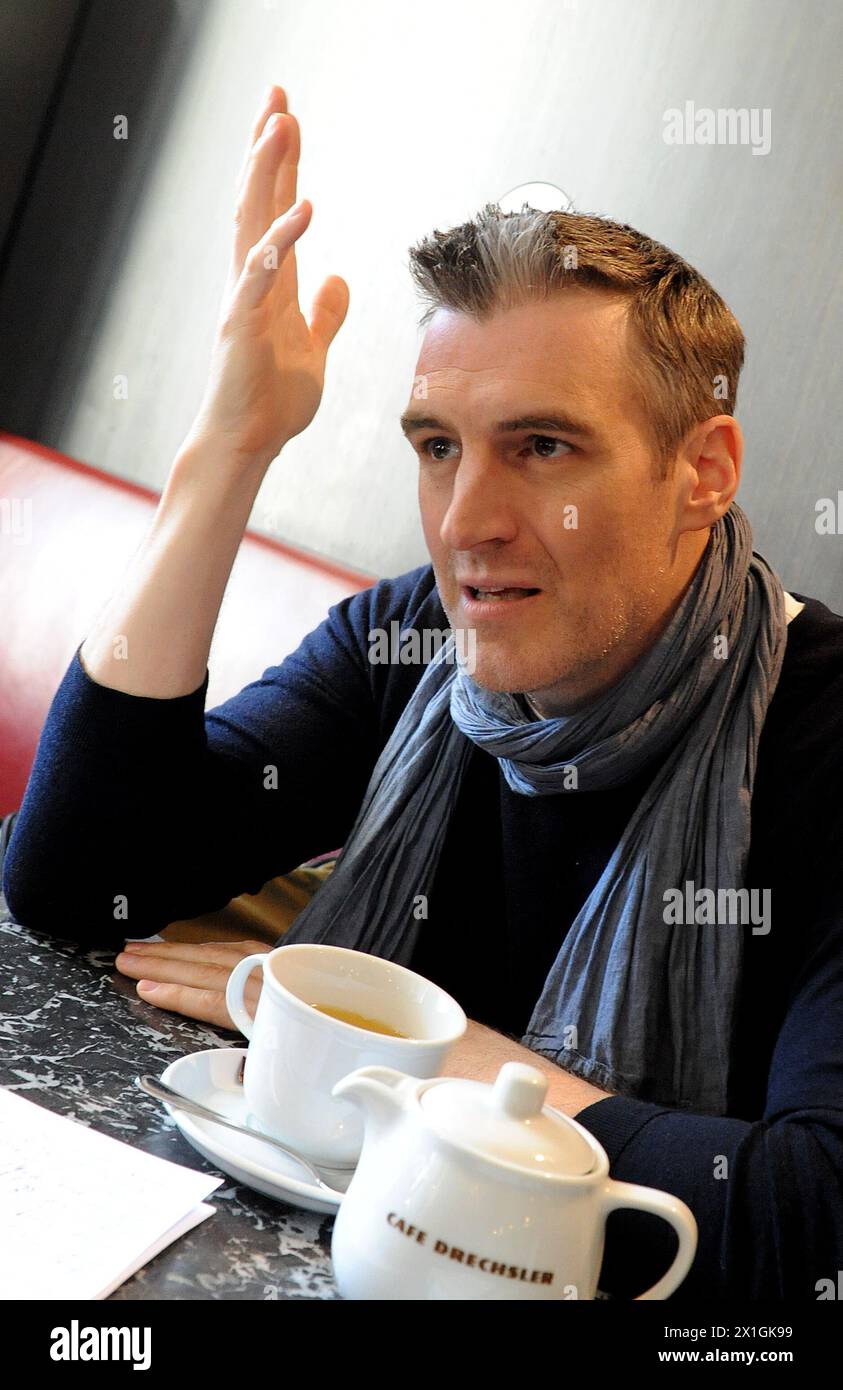Vienna - Austrian writer Thomas Raab during interview with Austria ...