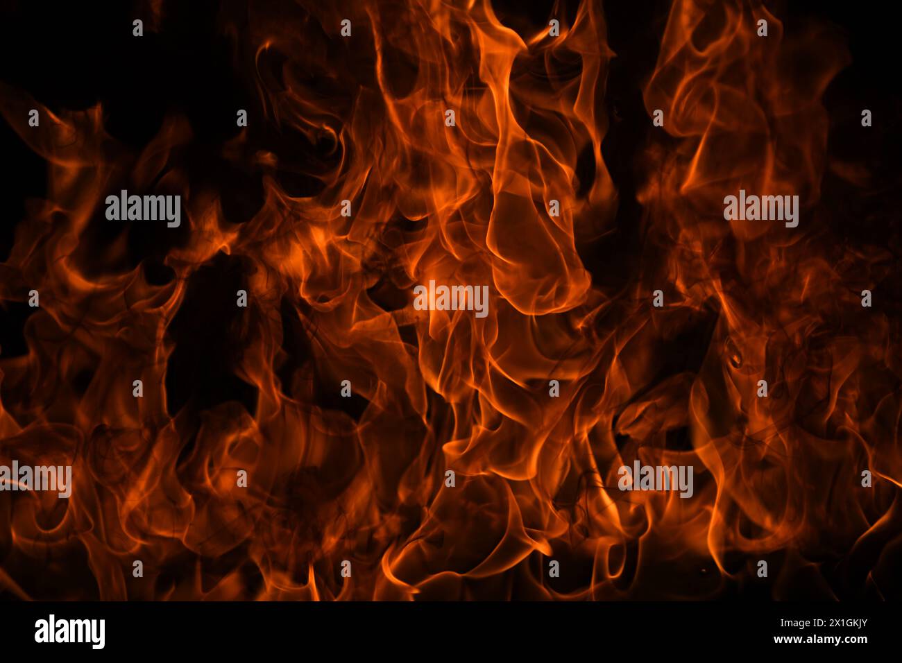 Texture of fire on a black background. Abstract fire flame background ...
