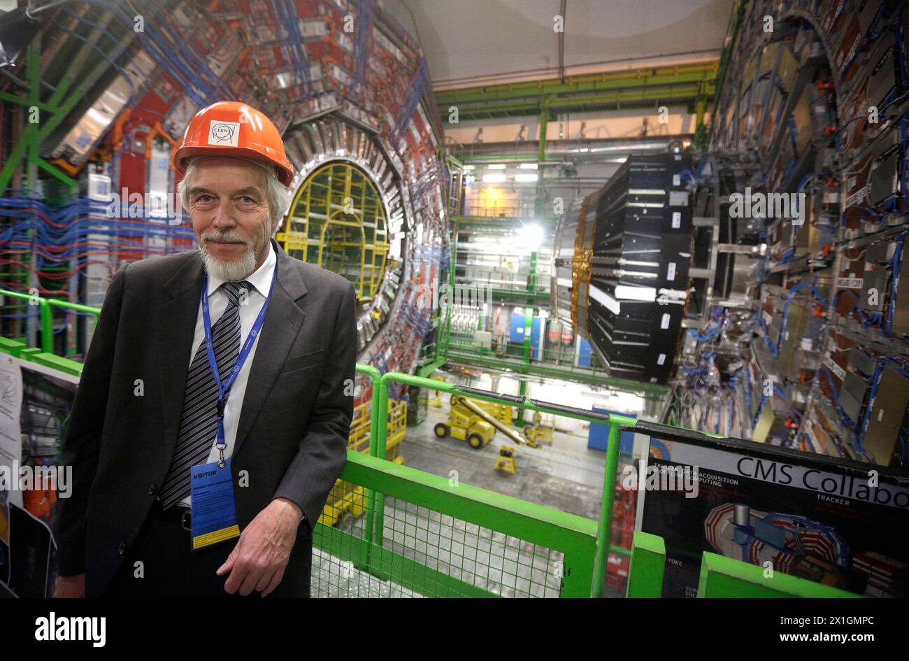 Director general of CERN Rolf Heuer during a guided tour at the ...