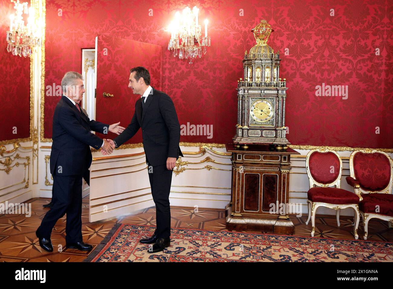 Federal President of Austria Heinz Fischer SPOe and Leader of the ...