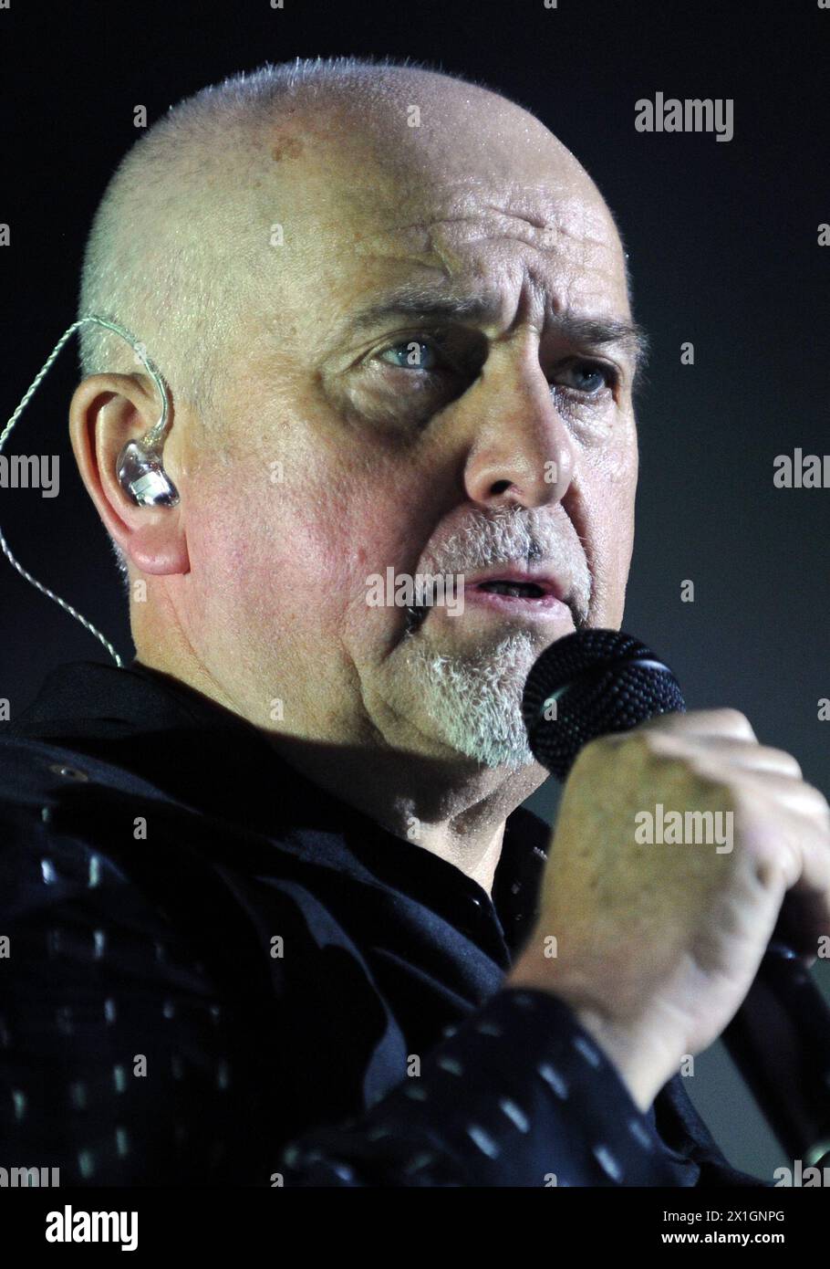 British singer Peter Gabriel performs at his concert in Vienna, Austria ...