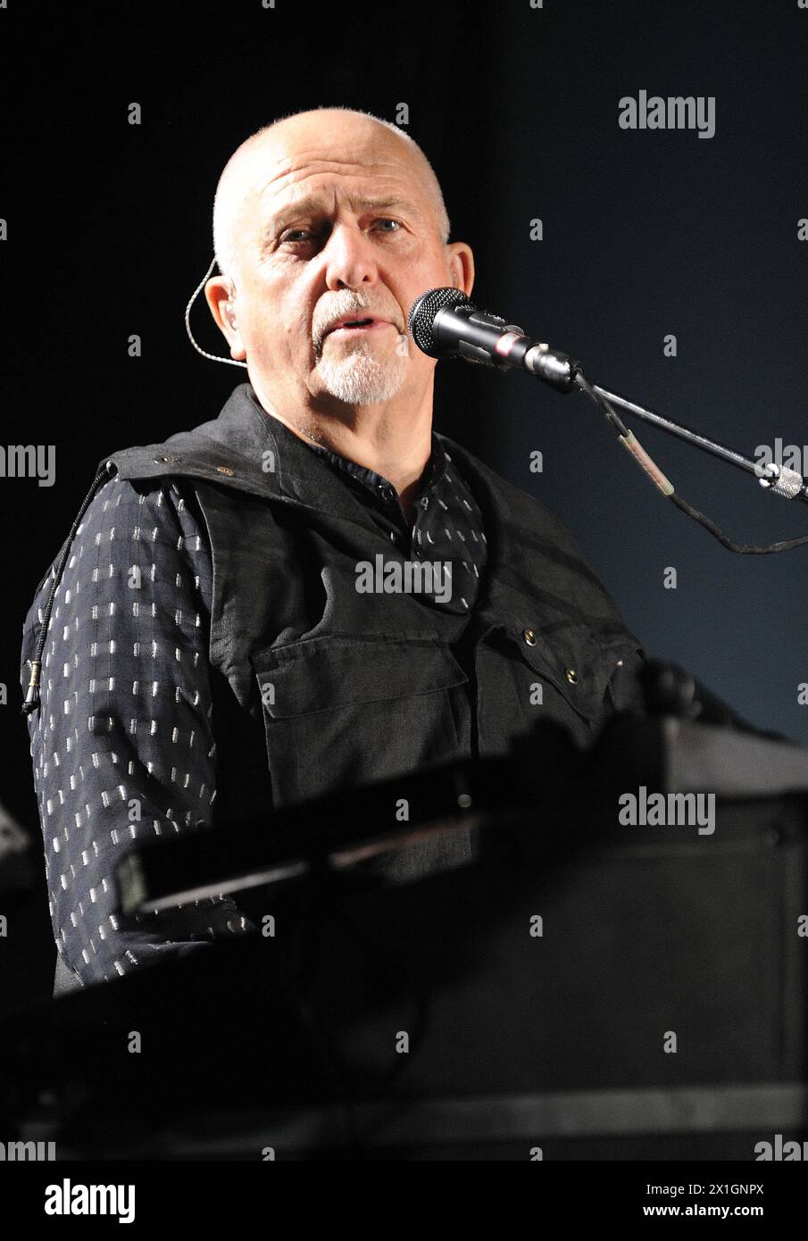 British singer Peter Gabriel performs at his concert in Vienna, Austria ...