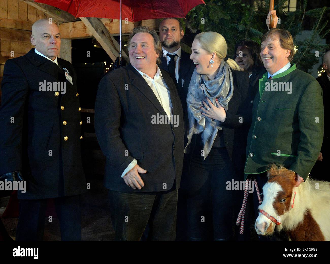 French actor Gerard Depardieu attends the opening of the Christmas ...