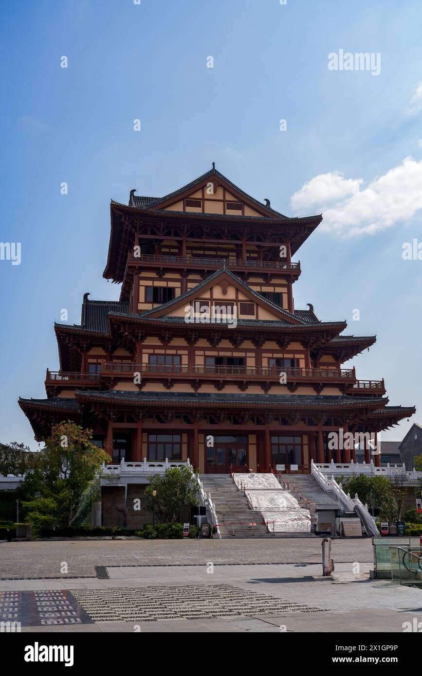 Ancient wooden building in Yaobu Ancient Town, Liuzhou, Guangxi, China ...