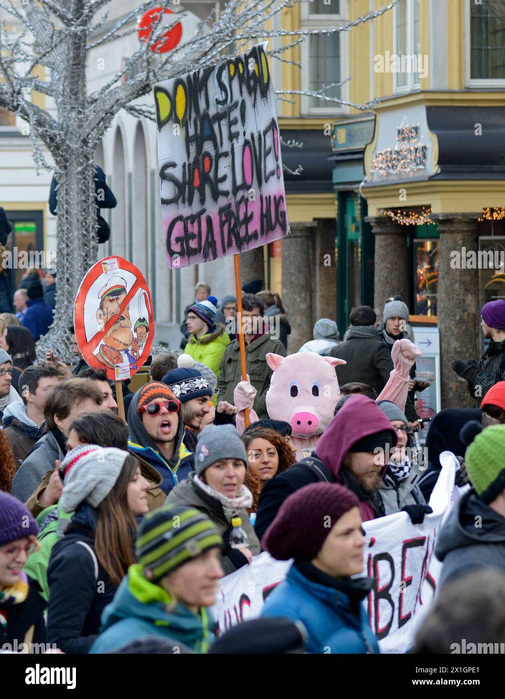 Demonstration against fascism and a meeting of the student fraternity ...