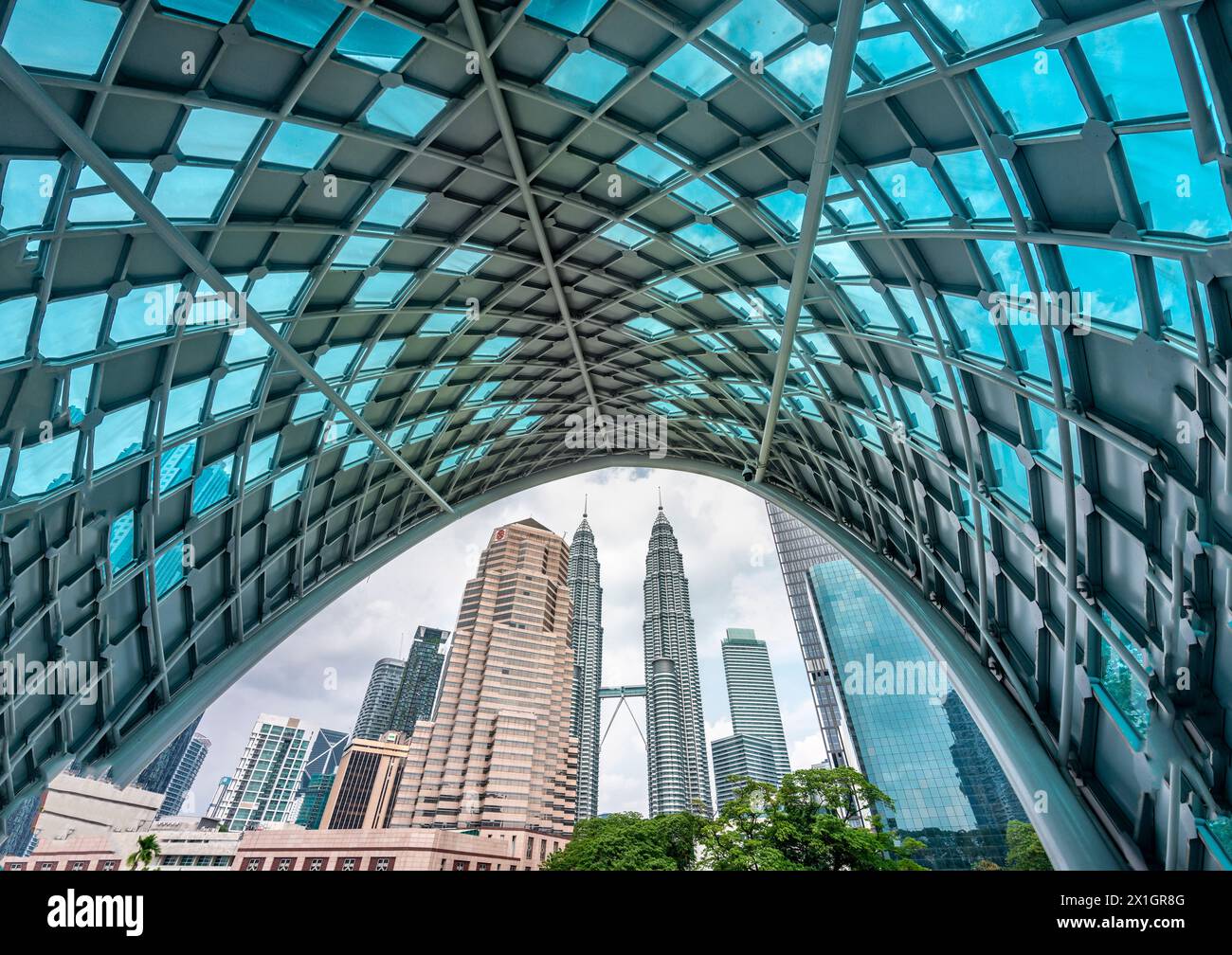 Kuala Lumpur,Malaysia-April 16 2023:An exquisite pedestrian bridge ...