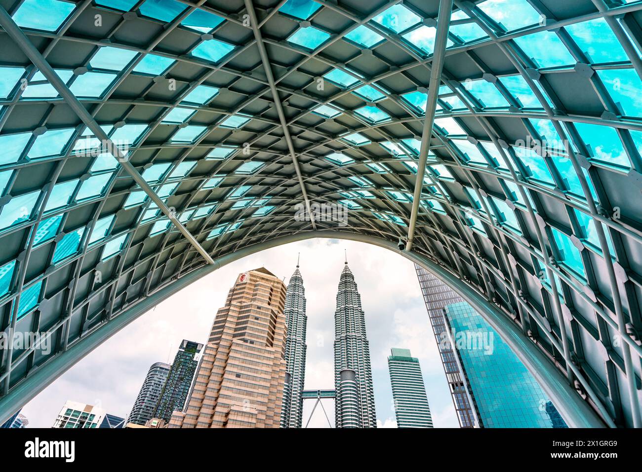 Kuala Lumpur,Malaysia-April 16 2023:An exquisite pedestrian bridge ...
