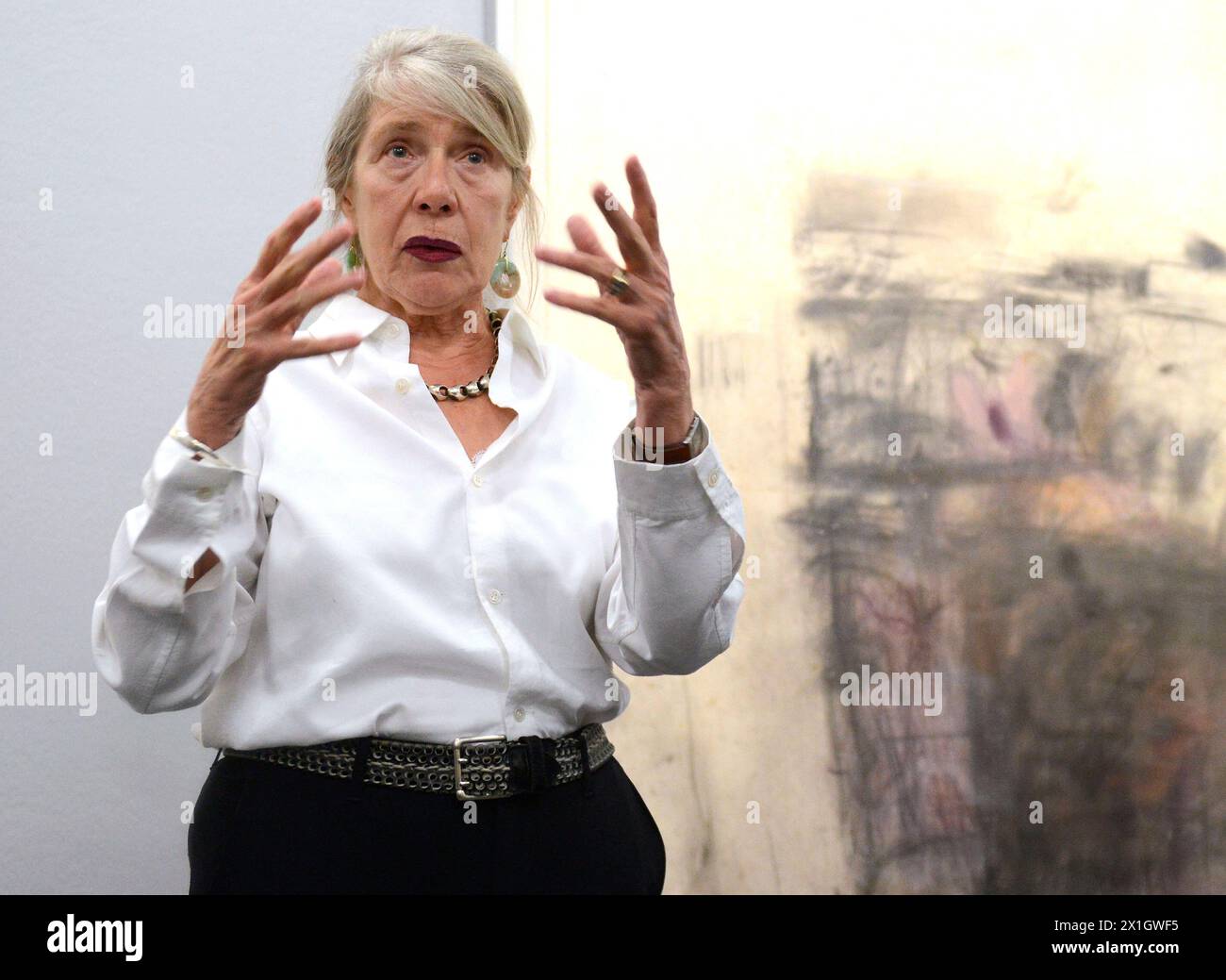 Austrian paintress Martha Jungwirth presents her works at the ...