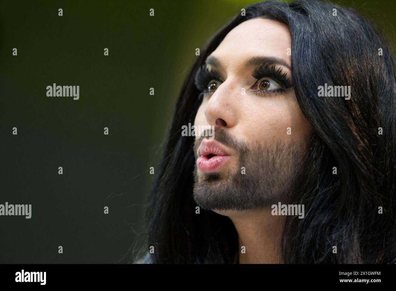 Austrian winner of the Eurovision Song Contest 2014, Conchita Wurst ...