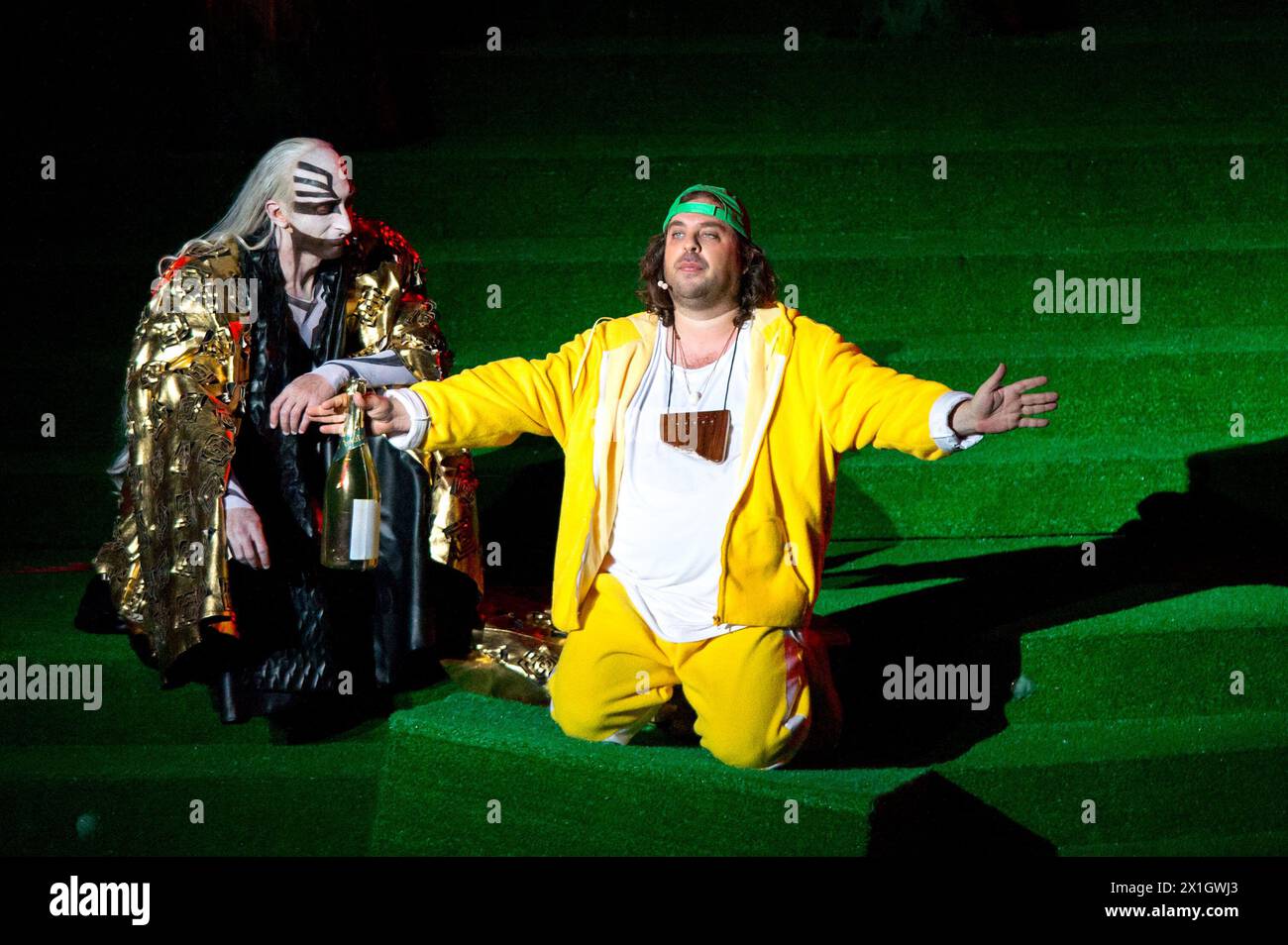 The rehearsal of the opera 'The Magic Flute' by Wolfgang Amadeus Mozart ...
