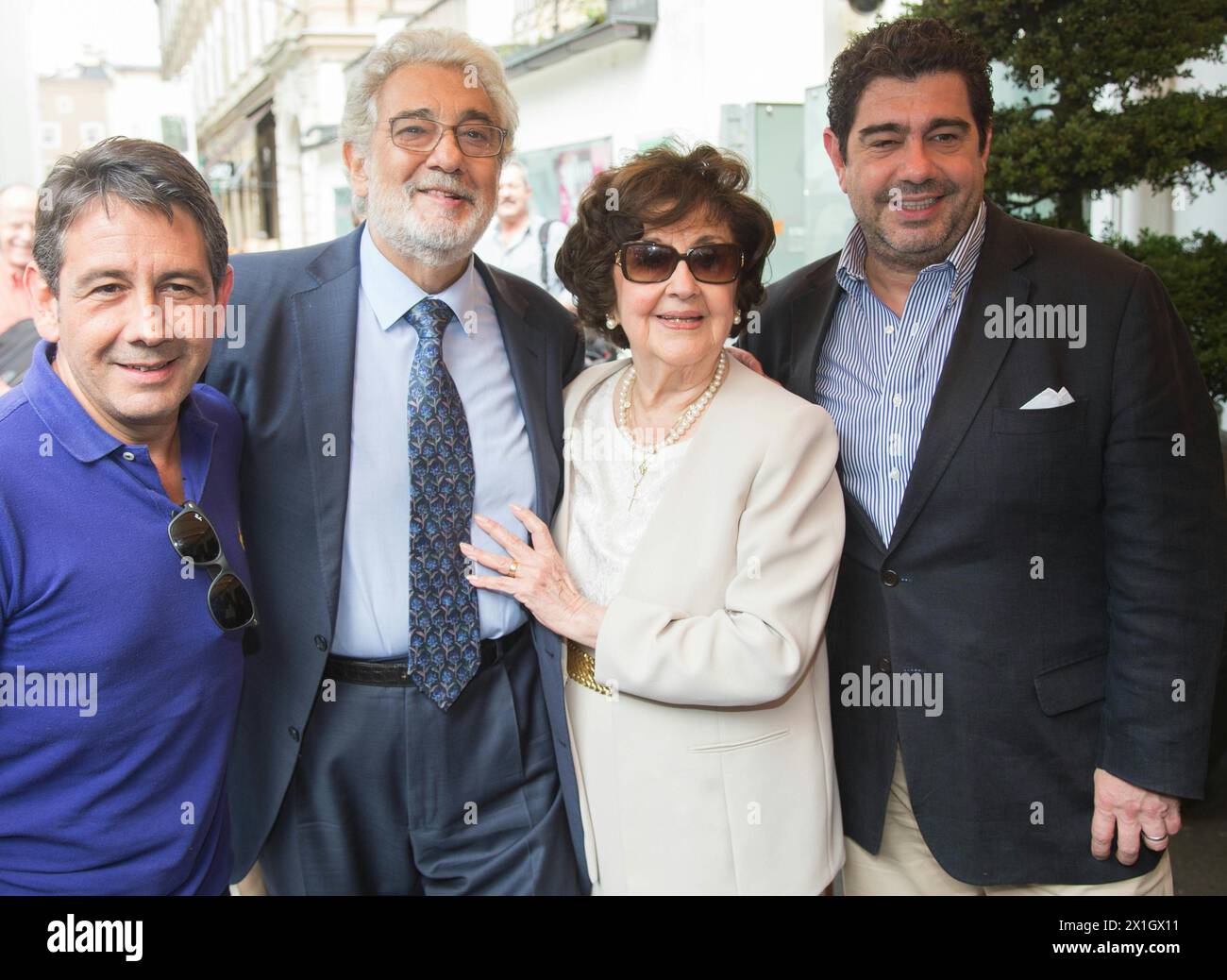 Placido Domingo with his wife Marta and his sons Placido Domingo Jr ...