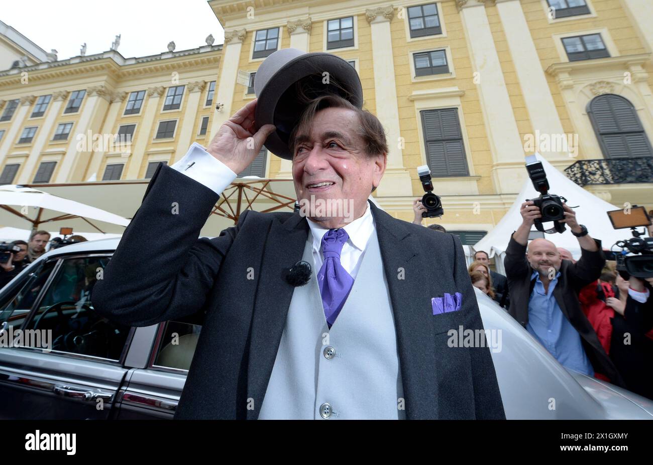 Austrian entrepreneur Richard Lugner and Cathy Schmitz during their ...