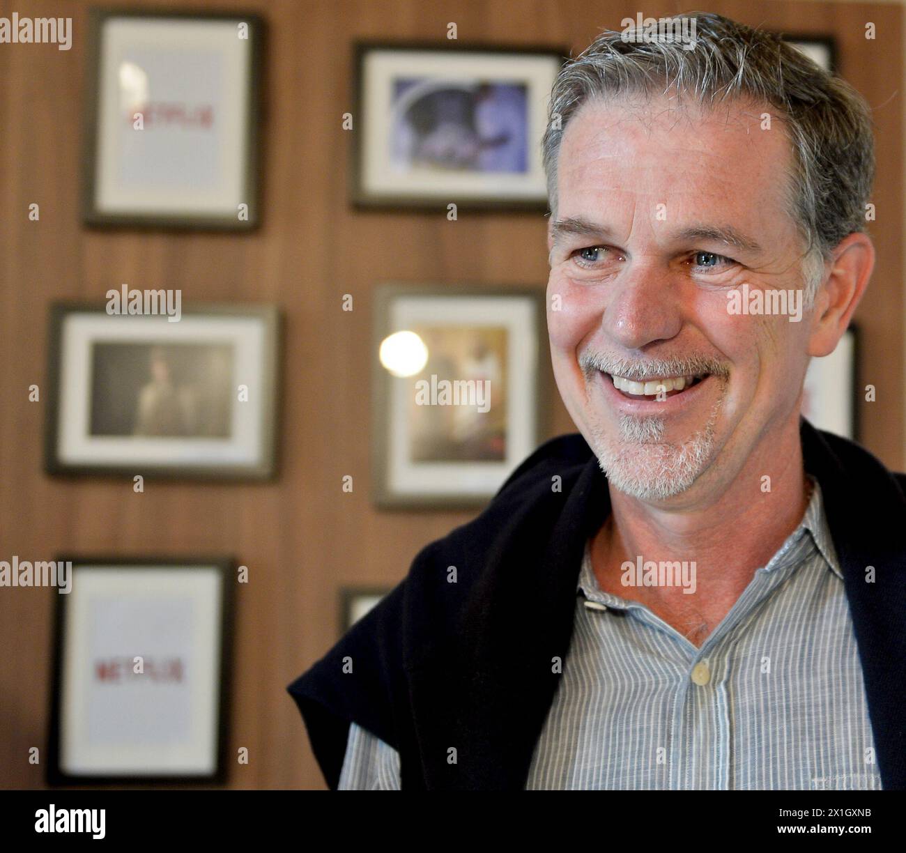 American Reed Hastings, CEO and co-founder of Internet streaming ...