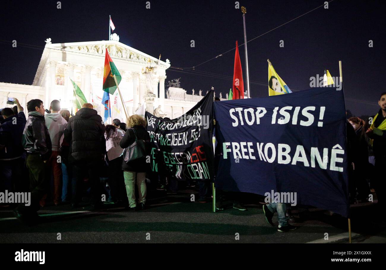 Demonstration in front of the parliament in Vienna, Austria, for ...