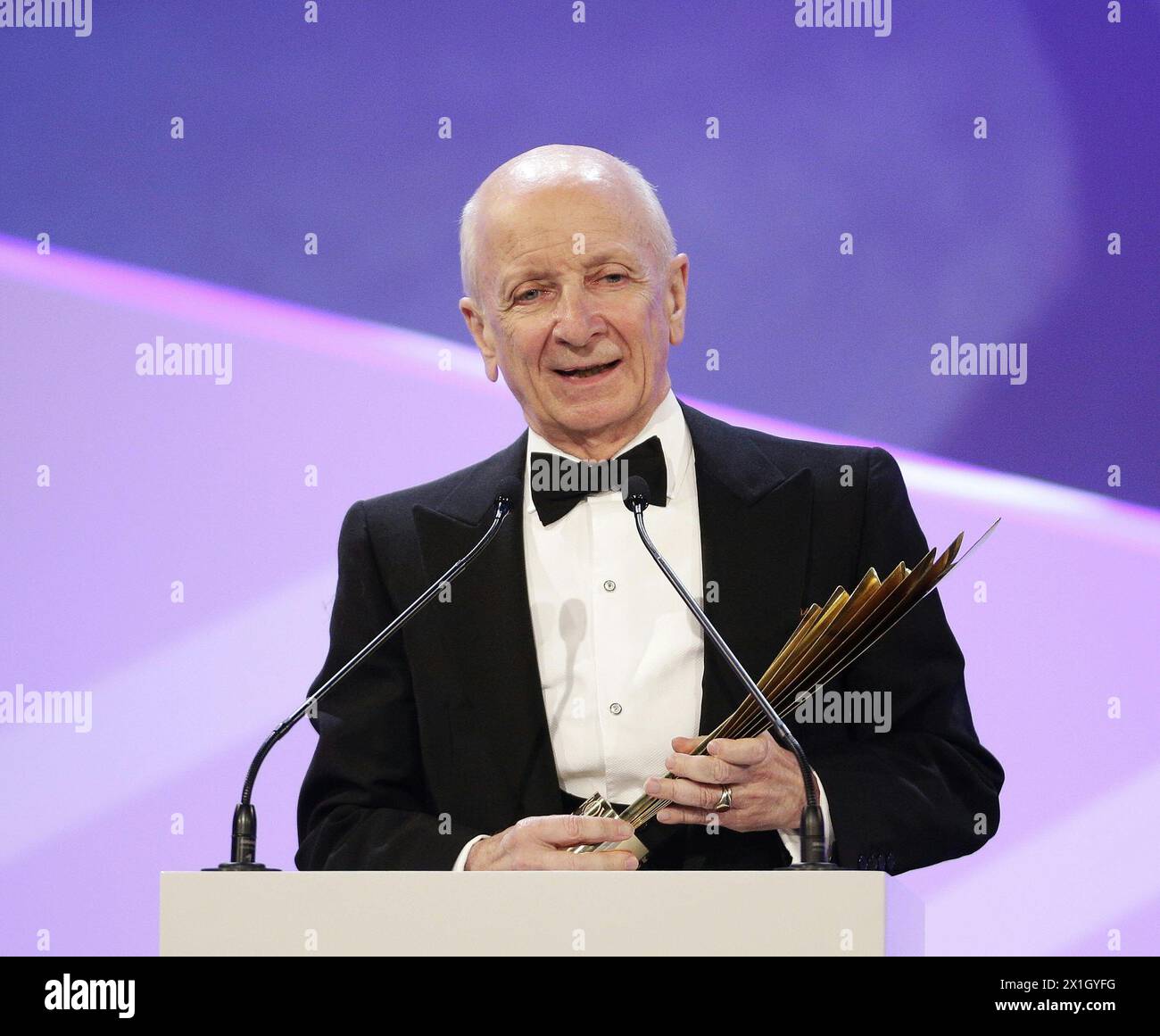 Austrian actor Peter Matic receiving the Best supporting role award at ...