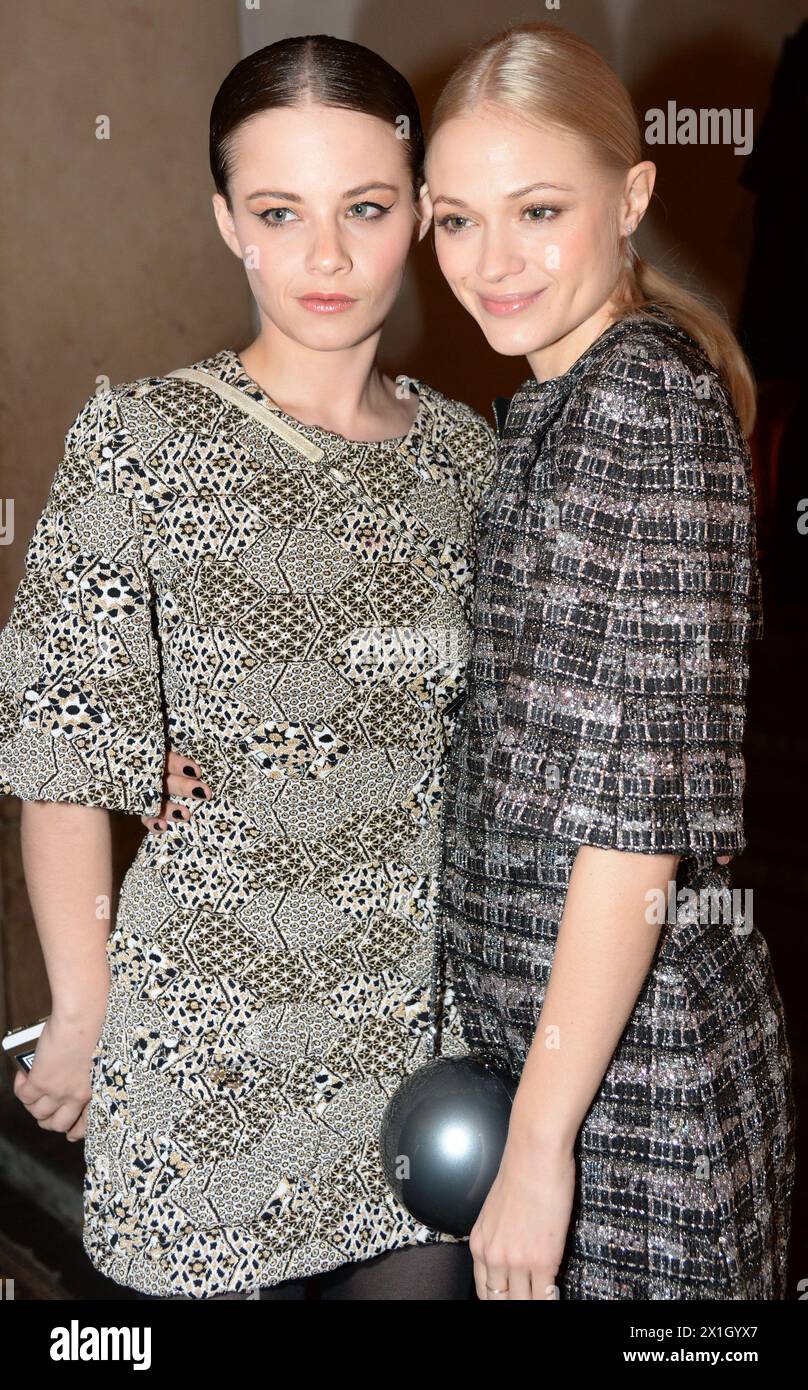 Actress Jasna Fritzi Bauer and actress Mavie Hoerbiger as part of ...