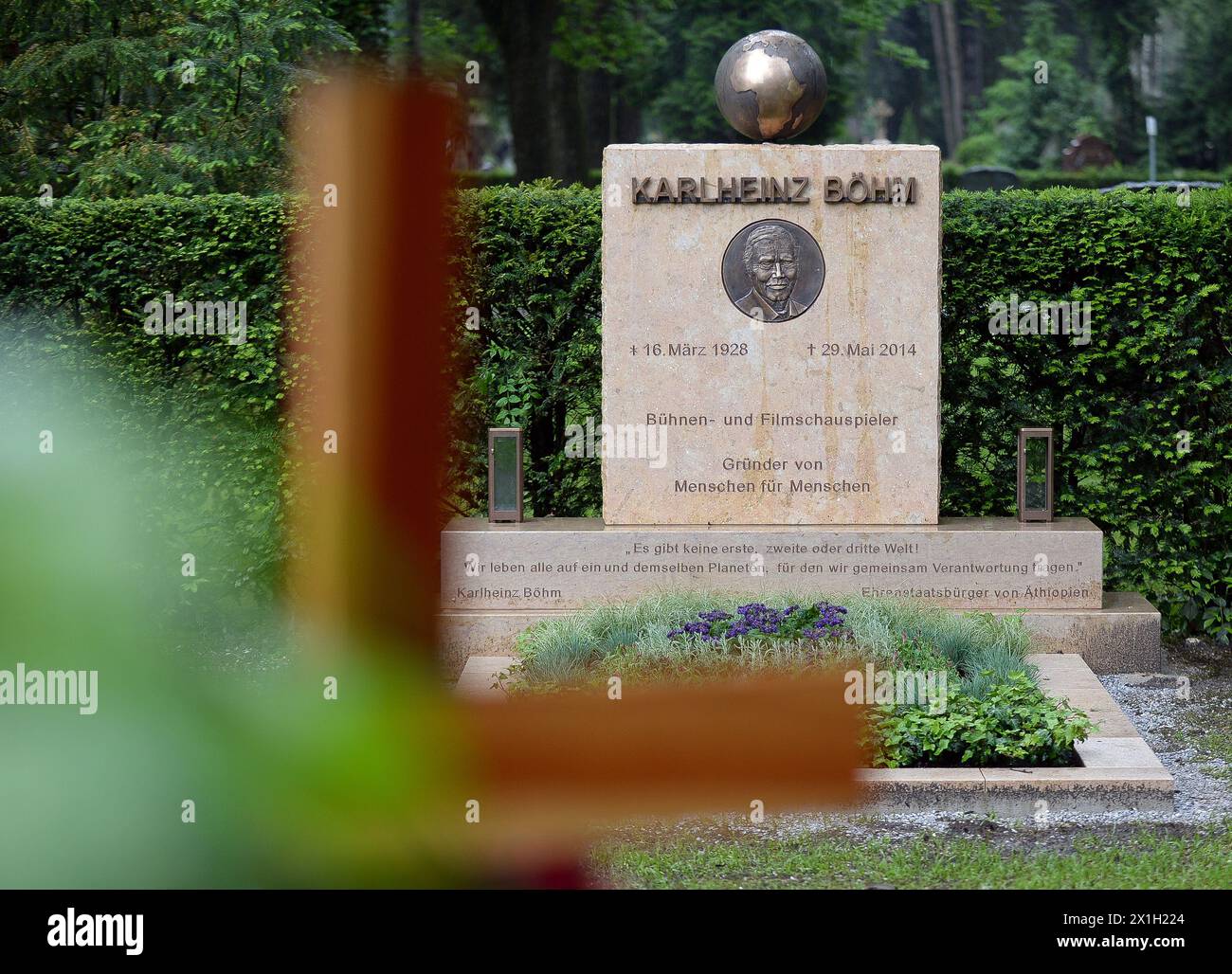 Salzburg - Karlheinz Boehm grave of honour on 26th May 2015. Karlheinz Boehm (Carl Boehm or Karl ...
