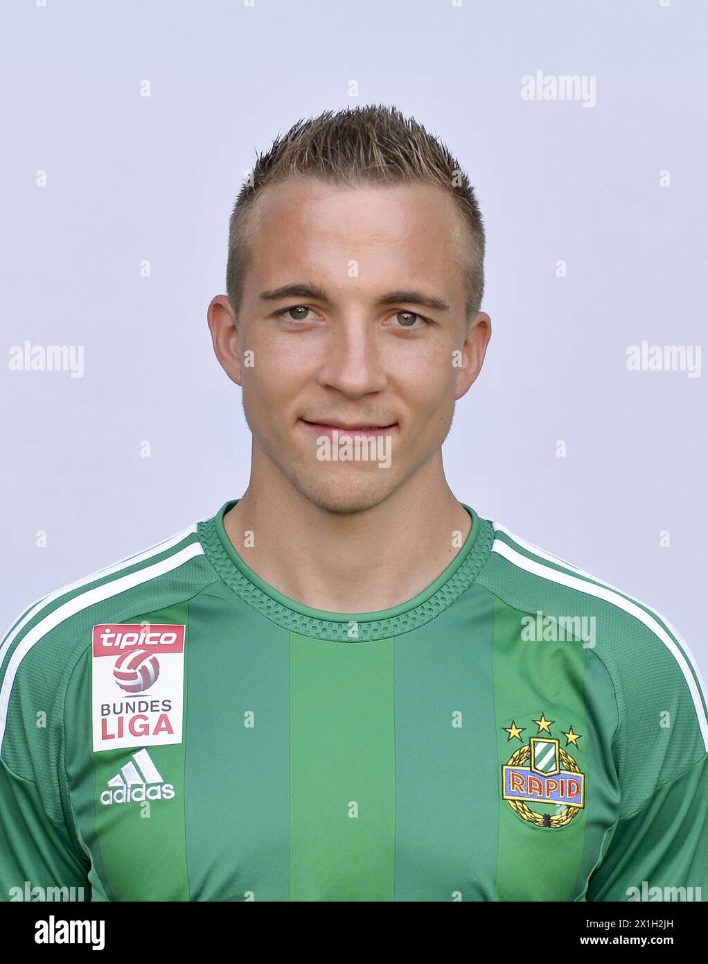 Vienna - photo shooting of the Austrian football team SK Rapid Wien ...