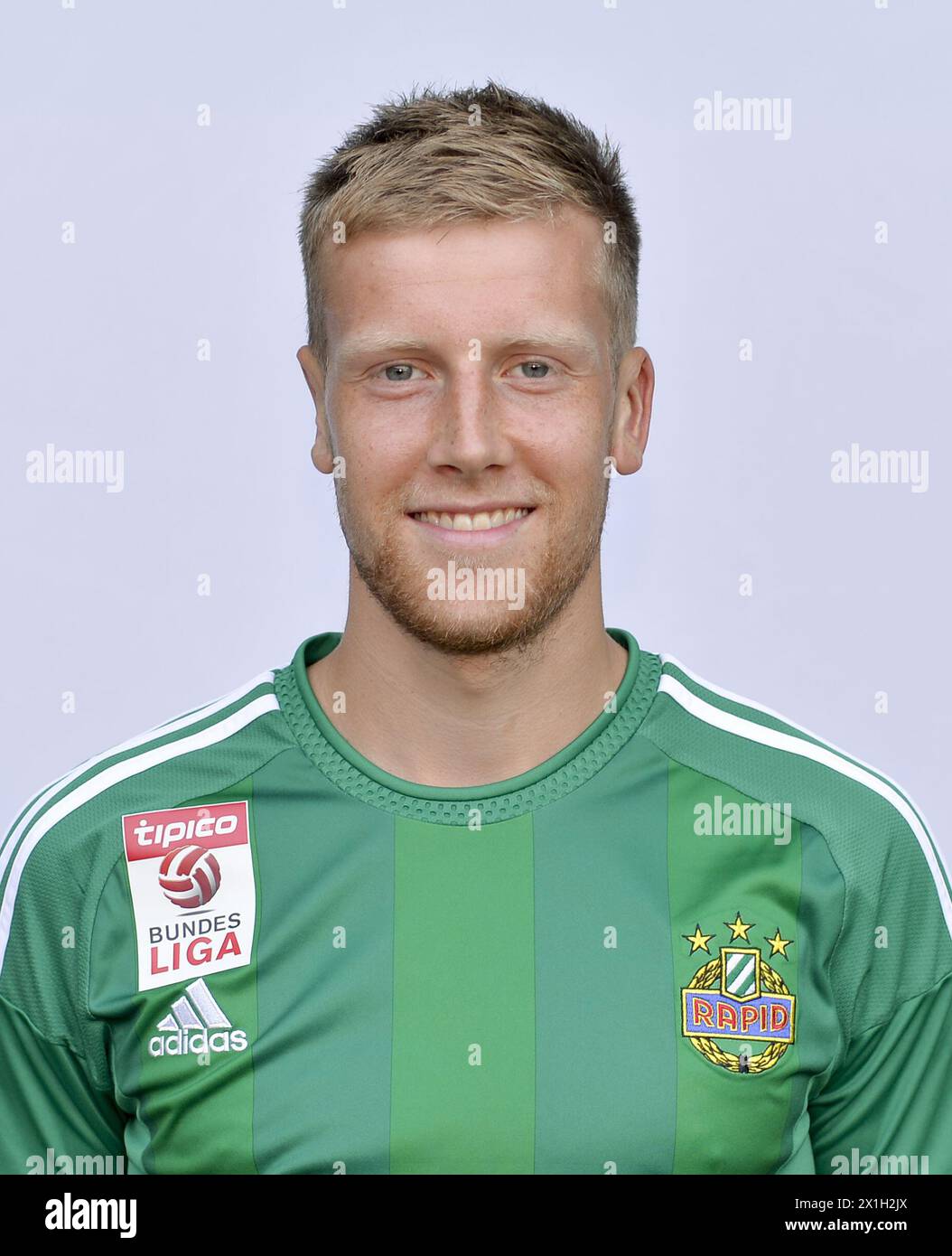 Vienna - photo shooting of the Austrian football team SK Rapid Wien ...