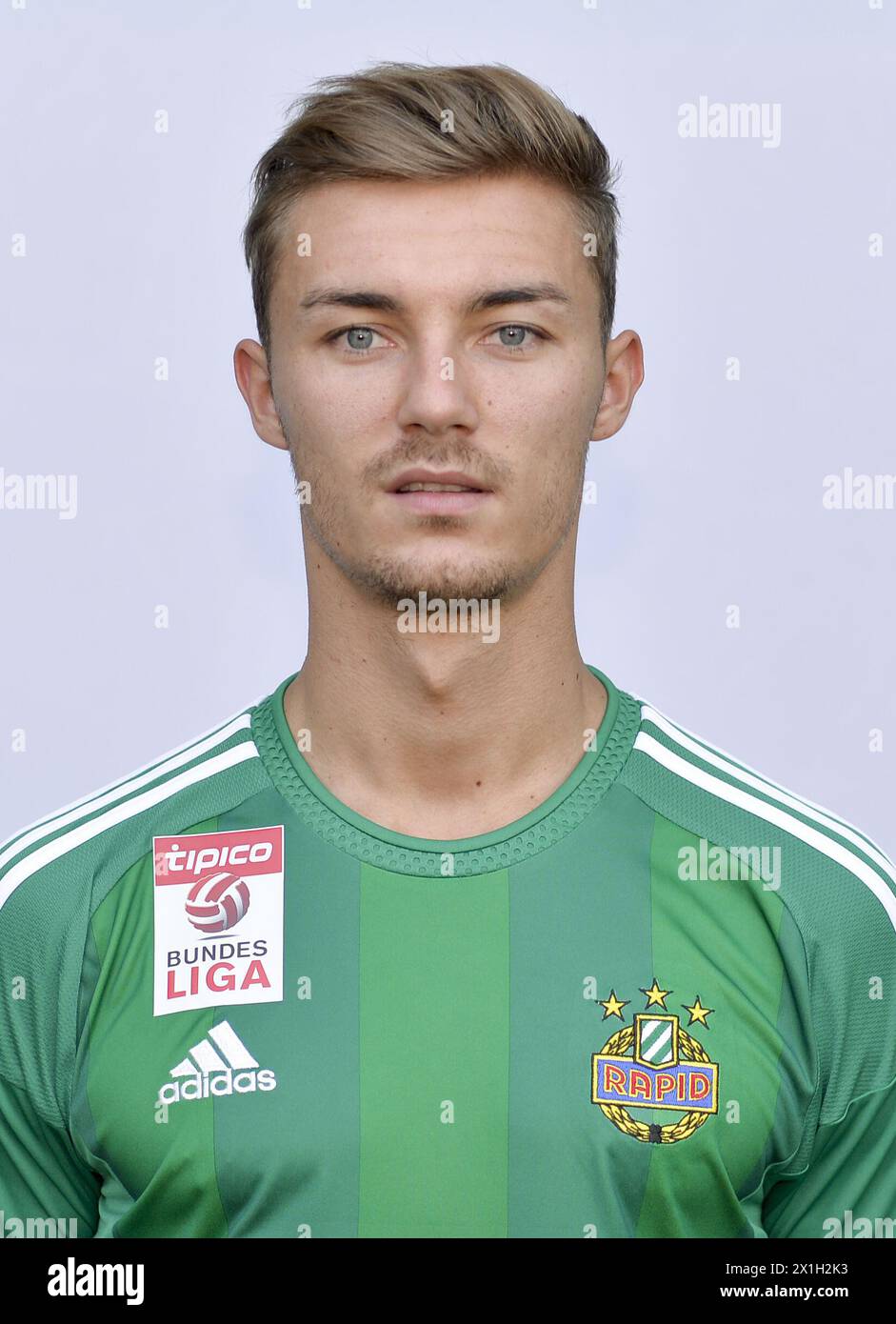 Vienna - photo shooting of the Austrian football team SK Rapid Wien ...