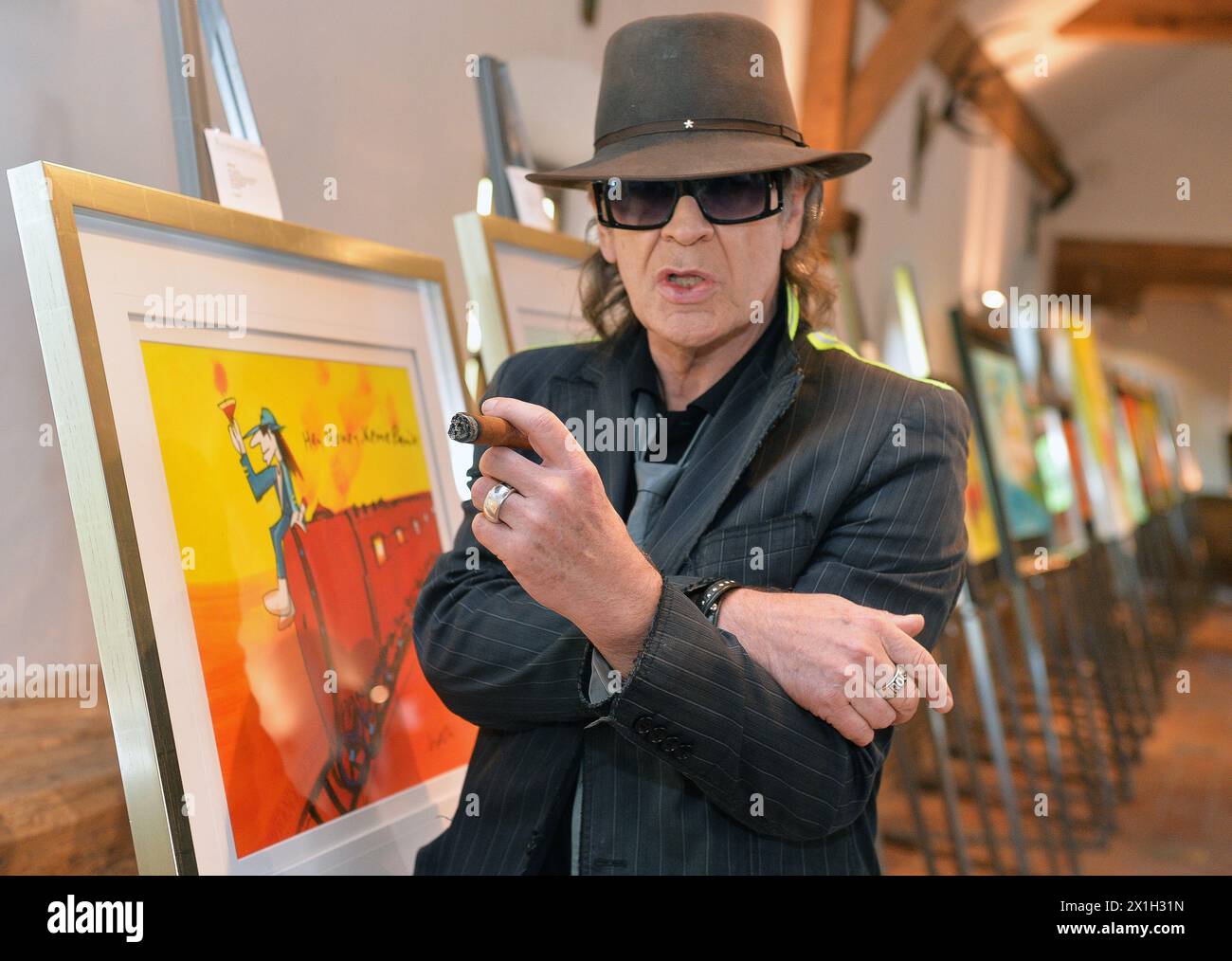 German singer Udo Lindenberg during his vernissage "A singer paints. A ...