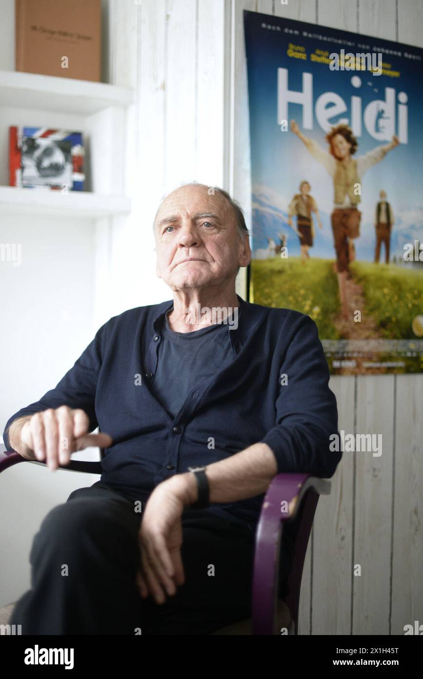 Swiss actor Bruno Ganz during interview with Austria Presse Agentur on ...
