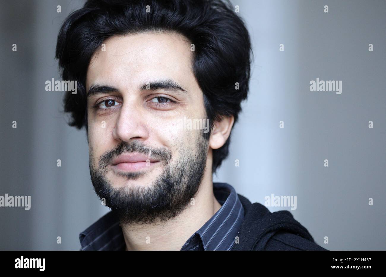 Syrian writer Ibrahim Amir during interview with Austria Presse Agentur ...