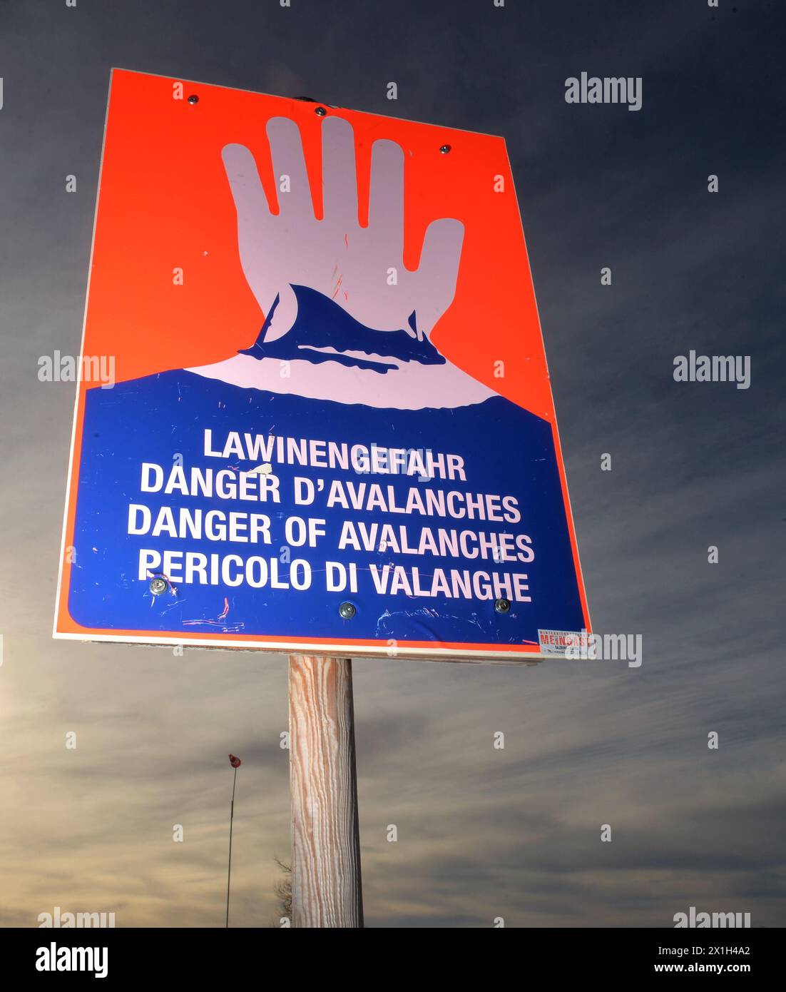 Feature - Avalanche risk - picture taken in Flachau/Wagrain, Austria on ...