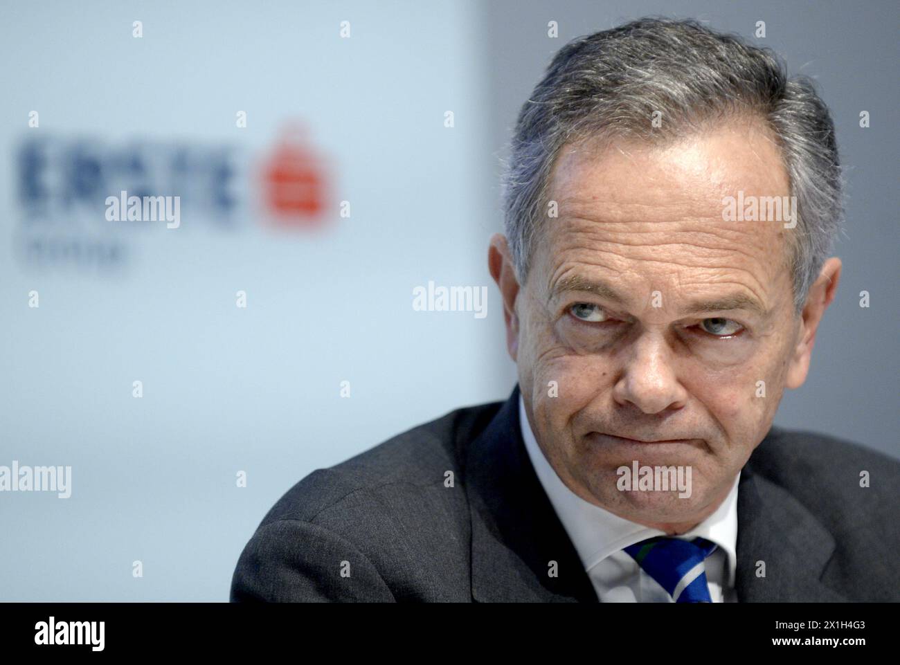 Chairman of the management board Andreas Treichl during press ...