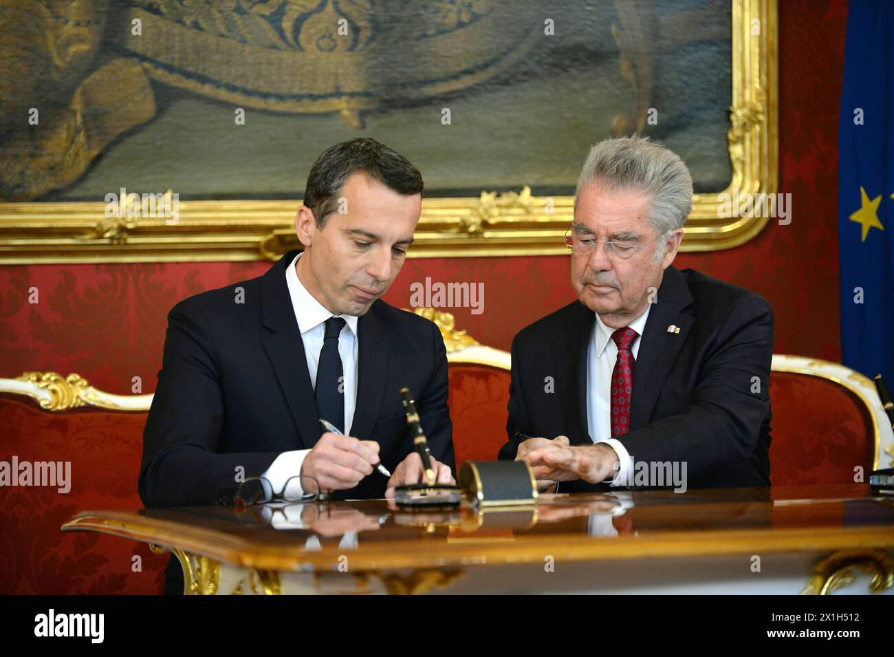 Austria's new chancellor Christian Kern is pictured after being sworn ...