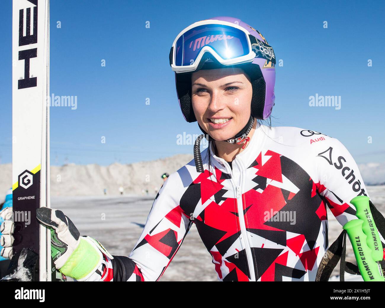 Anna Veith of Austria during a practice Session. Ten months after her ...