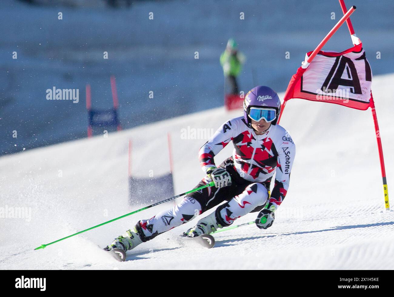 Anna Veith of Austria during a practice Session. Ten months after her ...