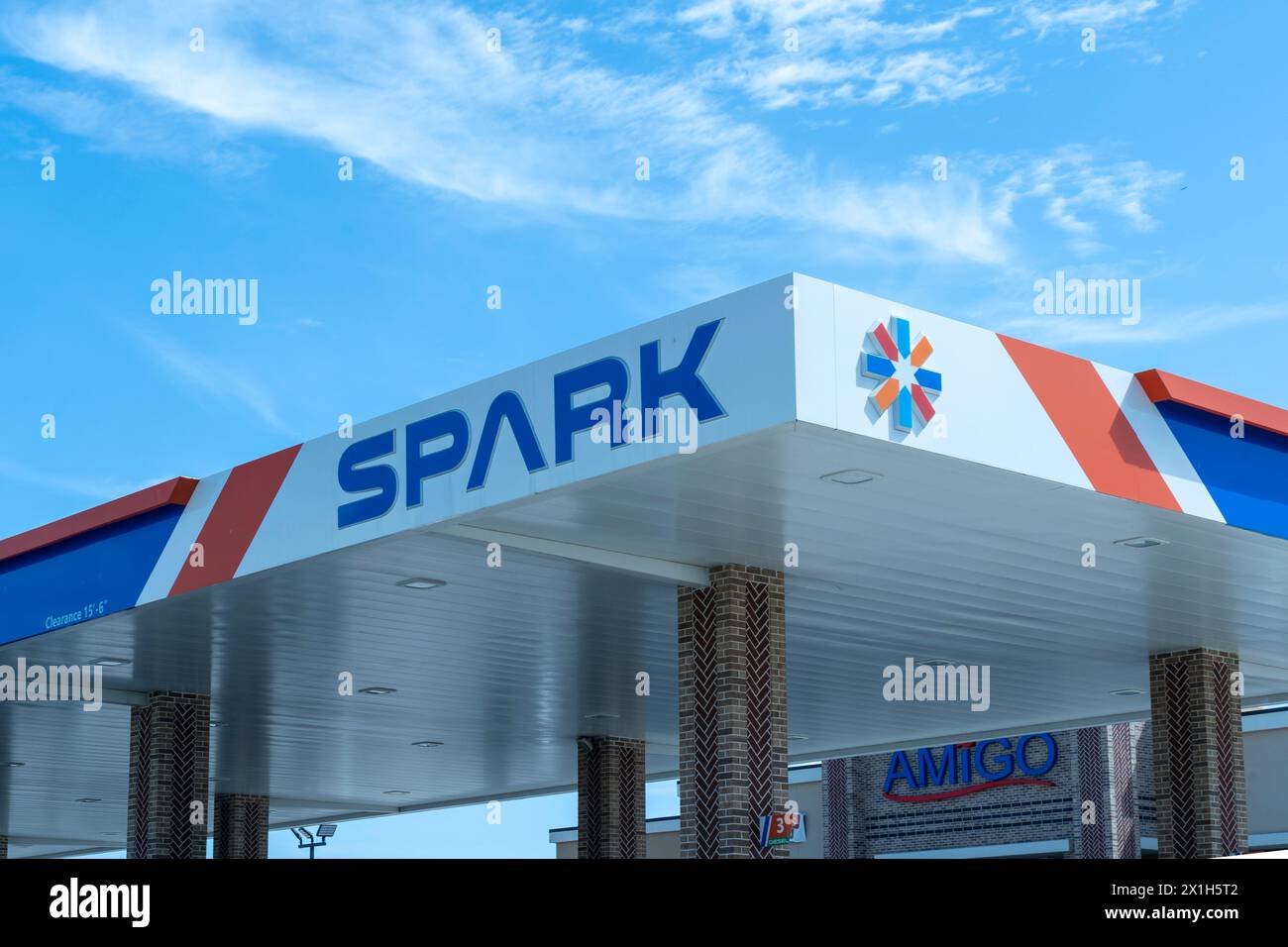 A SPARK Gas Station in Houston, Texas, USA Stock Photo - Alamy