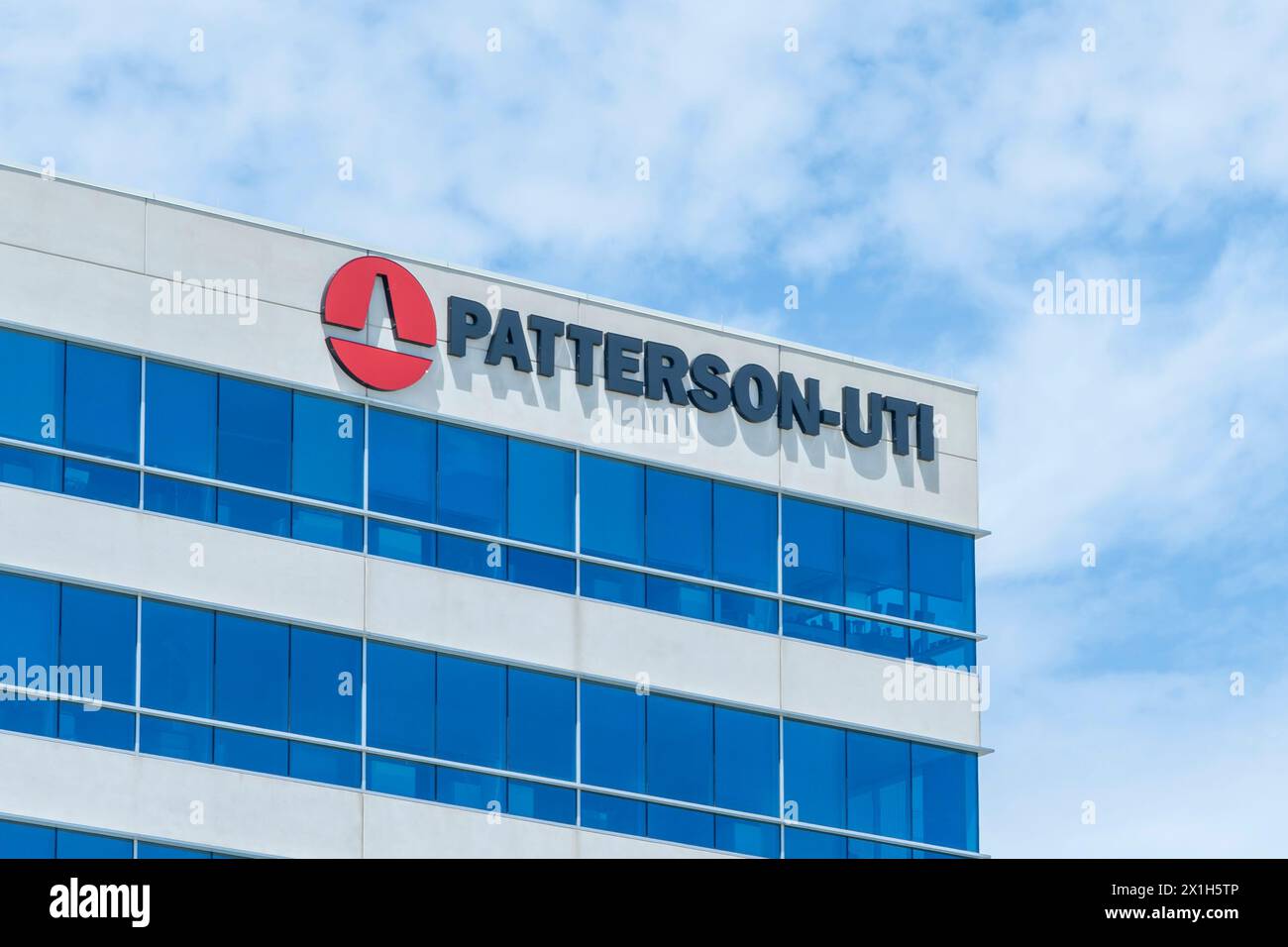 Houston, Texas, USA - April 13, 2024: Patterson-UTI Energy headquarters ...