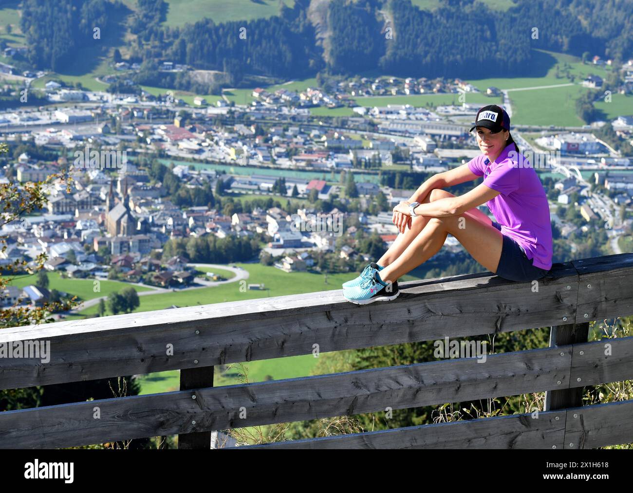 The Austrian skier Mirjam Puchner, poses during a photo shoot in St ...