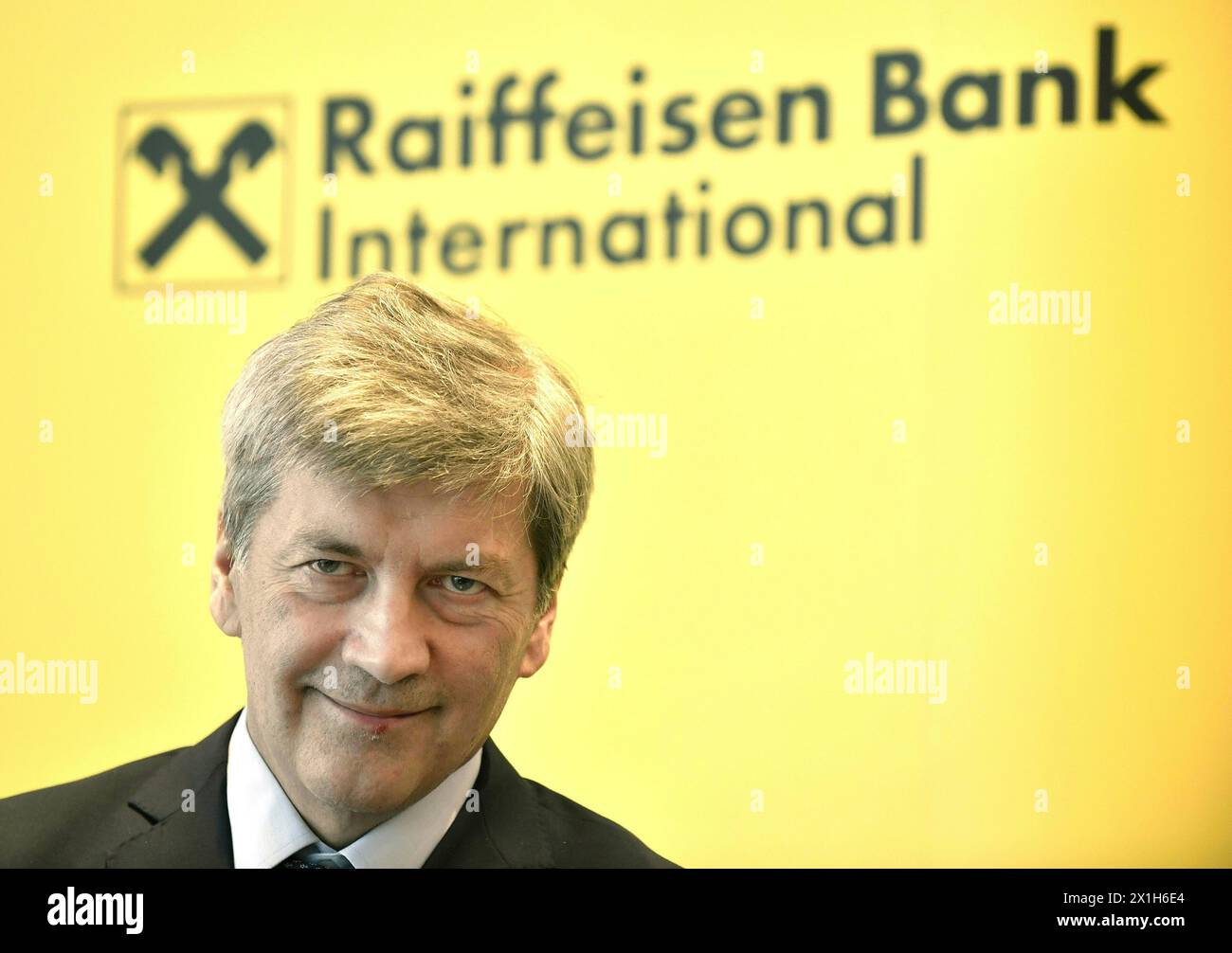 Raiffeisen Bank International (RBI) press conference in Vienna, Austria ...